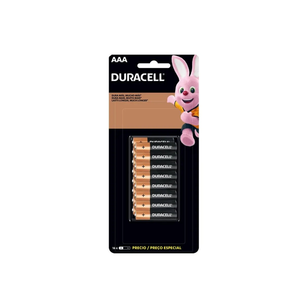 Pilas Duracell alcalinas AAA Pack de 16 unidades - ECOMPANY